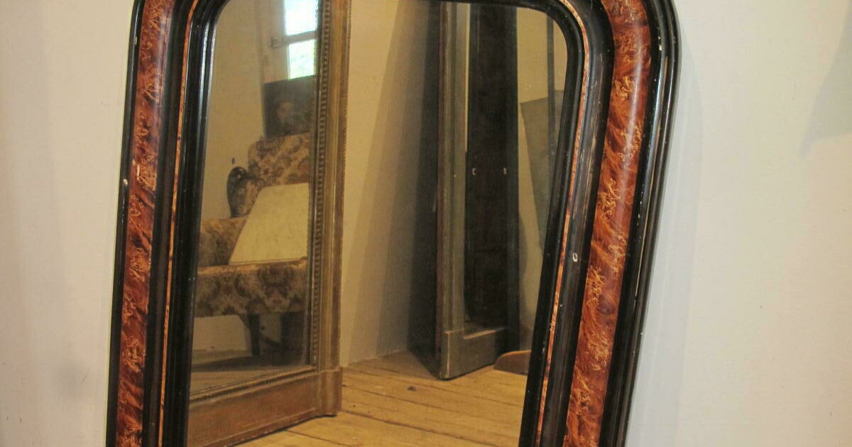 Antique French tortoise shell mirror. | French Country Antiques