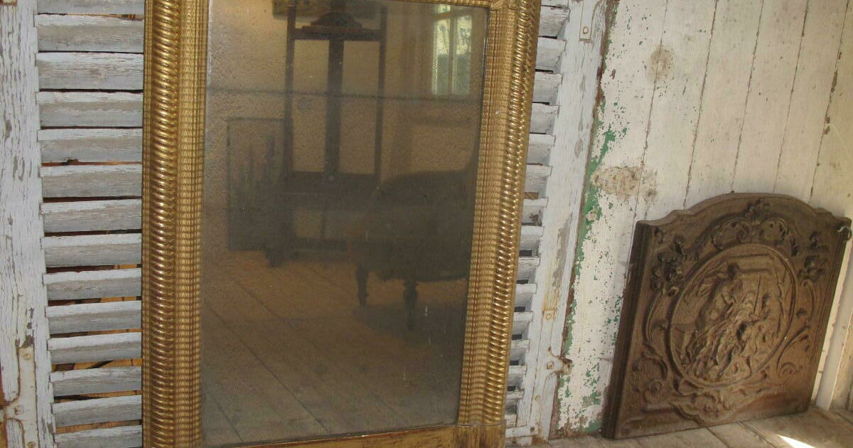 Heavily Foxed Antique Mirror. | French Country Antiques