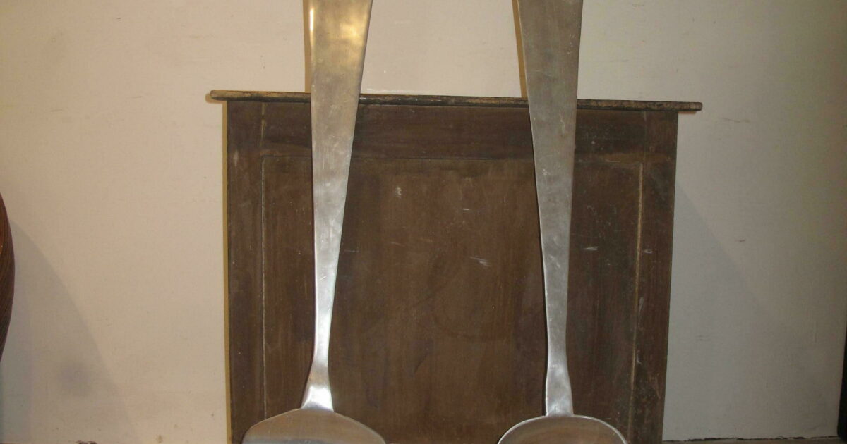 Oversized Shop Display Fork and Spoon | French Country Antiques